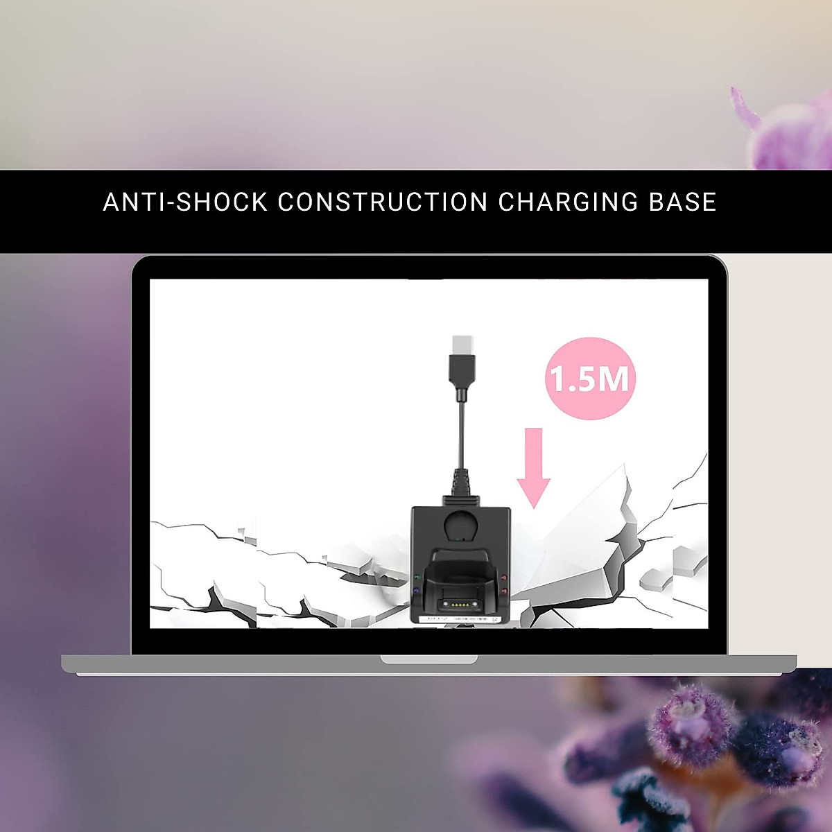 Posunitech Bluetooth Charging Cradle Charging Base Charging Dock for 1D/2D Imager Mini Pocket Barcode Scanner Warehouse Pickup Barcode Reader