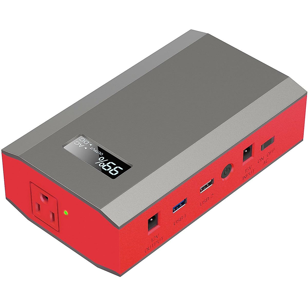 ZeroKor Portable Power Bank with AC Outlet, 65W 110V External Battery Pack 24000mAh Power Pack Portable Power Source Supply for Outdoor RV Tent Camping Home Office Emergency