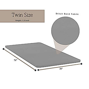 Spring Coil Fully Assembled 2 Inch Foundation Bunkie Board, Twin