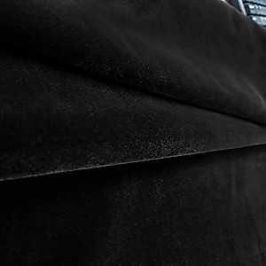 Black Self Adhesive Velvet Fabric Sticky Felt Sheets for Art & Crafts, Jewelry Box, Drawer Liners- 2PCS x (17.3" x 39.3")