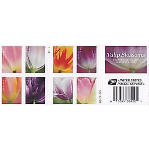 USPS 2023 Tulip Blossom Forever First Class Postage Stamps (20 Count Booklet)