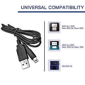 New 3DS XL USB Charger Cable Kit, AC Power Adapter Charger Cable and Stylus Pen for Nintendo New 3DS XL, Wall Travel Charger Power Cord Charging Cable