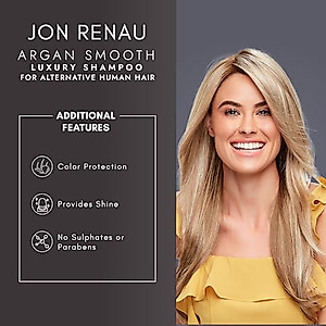 Jon Renau Argan Smooth Luxury Shampoo for Human Hair, 8.5 Ounce
