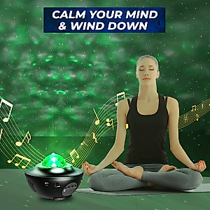 Star Light Galaxy Projector for Bedroom | Bluetooth Speaker, Adjustable Brightness, 10 Color Options, Timer Modes | Starry Space Nebula Clouds and Night Sky for Ambience by encalife