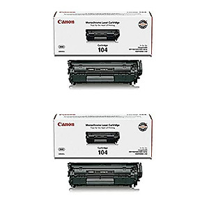 Canon 104 Original Toner Cartridge, Black, 2 Pack