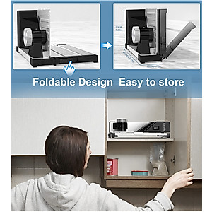 Meat Slicer, Electric Deli Meat Slicer for Home Facelle, 0-18mm Adjustable Thickness Electric Food Slicer Machine with Removable Stainless Steel Blades, Foldable and easy to store