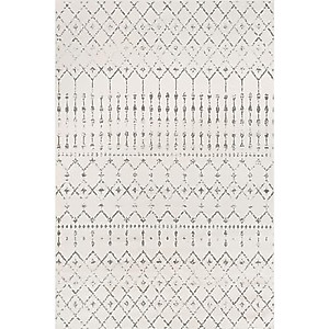 nuLOOM 3x5 Moroccan Blythe Area Rug, Grey, Faded Bohemian Design, Stain Resistant, For Bedroom, Dining Room, Living Room, Hallway, Office, Kitchen, Entryway