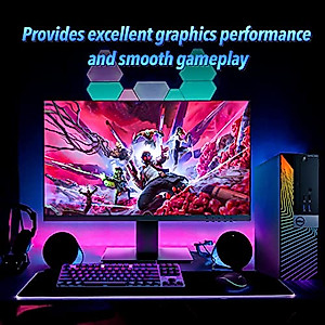 Dell Gaming PC Desktop Computers with 24 Inch Koorui Monitor Bundle, GT 1030 2GB GDDR5, Intel Core i7-6700,16GB Ram 512GB SSD, Built-in WiFi Ready, Windows 10 Pro, Altec RGB Keyboard Mouse (Renewed)