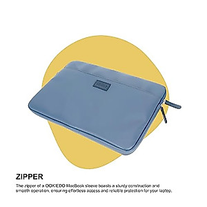 OOKIEDO 13-13.3inch Leather Laptop Sleeve for MacBook Air/Pro Leather （PU） Notebook Bag Case Stylish and Protective Computer Bag (Blueberry)