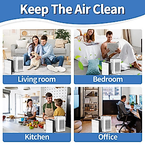 Trhretn MA-25 Replacement Filter for medify air Purifier Filter Replacement MA-25 S1/W1/B1 Series Filters Purifier H13 TURE HEAP and Activated Carbon Filter 3 in 1 of Pre-Filter 4-Pack Filters