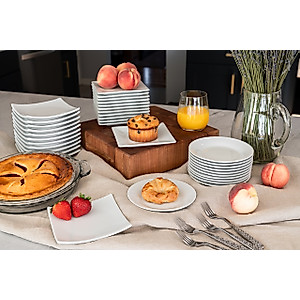 10 Strawberry Street 6" Catering Square Appetizer Plate, Set of 12