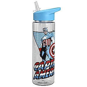 Marvel Comic Book Captain America 24 oz. UV Plastic Water Bottle