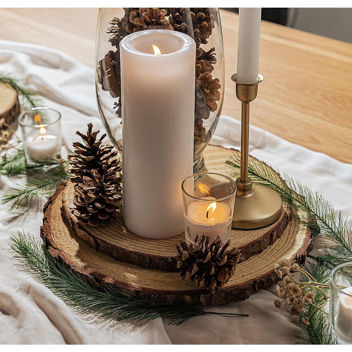 Rustic Wood Slices Set of (14) 8-9 inch Wood Slices! Wood Slices for centerpieces, Natural Wood Slices, Large Wood Slices (14)