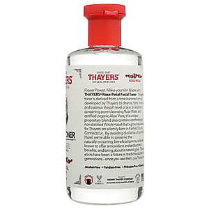 Thayers Alcohol-Free Rose Petal Soothing Witch Hazel for Face & Skin with Aloe Vera UcvrXn, 3Pack (12 oz)