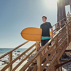 Speedo mens Uv Swim Short Sleeve Loose Fit Easy Tee - Manufacturer Discontinued Rash Guard Shirt, Speedo Black, 3X-Large Big Tall US