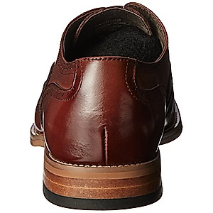 Stacy Adams Men's Dunbar-Wingtip Oxford, Cognac, 10.5 W US