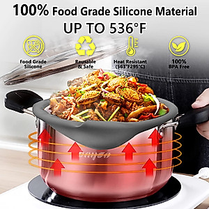 Slow Cooker Liners Fits for Crock-Pot 6-8 Qt, Reusable Silicone Cooking Bags Liners Divider Insert for Oval Or Round Cooker, Leakproof and Dishwasher Safe, Replace Disposable Liners that Tend To Leak