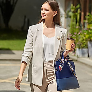 Laptop Bag for Women 15.6-Inch Carrying - Computer Bag Laptop Case Shoulder Slim Work Travel (Blue)