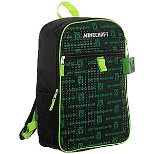 Bioworld Kids Minecraft Backpack 4-Piece Combo School Supplies