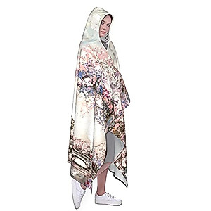 JASMODER Valentine's Day Gift Paris Eiffel Tower Lover Couples Hooded Blanket Anti-Pilling Flannel Wearable Blanket Hoodie-Plush Warm Blanket Throw Blankets Fit for Kids, Adults, Teens