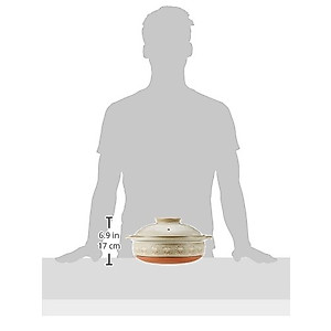 Banko Ware 52013 Ginpo Hanamishima Earthenware Pot (Deep Pot), No. 9, For 4-5 People