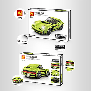 Wange Supercar Building Blocks Toys Speed Champions Racing Car Kit Collectible Sport Cars Model Ideal Gifts (161 Pieces)