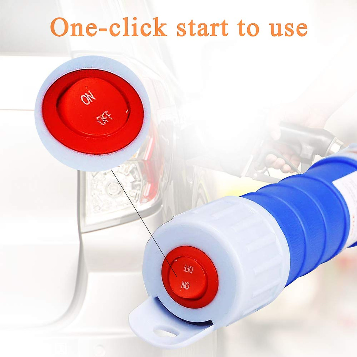 Hhobake Liquid Transfer Pump, Battery Operated Siphon Oil Water Fuel Pump with Bendable Suction Tube, Multi-Function Portable Pump for Liquids at 2.3 Gal/Minute