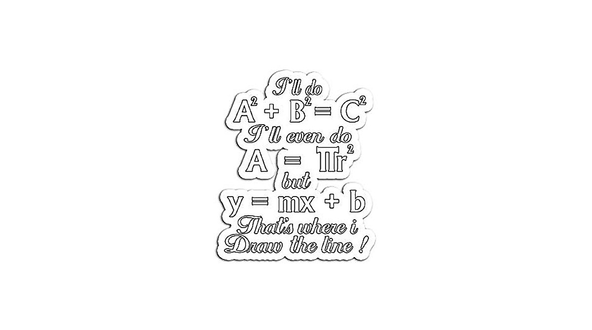 Math Formula Sticker for Cars, Trucks, Walls & Laptops
