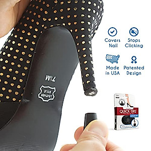 GoGoHeel Quick Tips - The Original High Heel Protector & Heel Repair Caps - 2 Pairs (Small, Medium, Black)