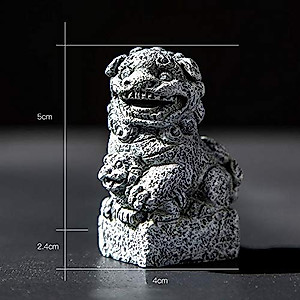 Smoothedo-Pets Fish Tank Decorations Aquarium Decoration Mini/Pair Size Ornaments Accessories Fish Hides Asian Garden FengShui Beast Dog (Mini Lion Statue/Pair)
