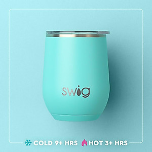 Swig Life 12oz Wine Tumbler with Lid, Stainless Steel, Dishwasher Safe, Portable, Triple Insulated Wine Tumbler (Be Mine)