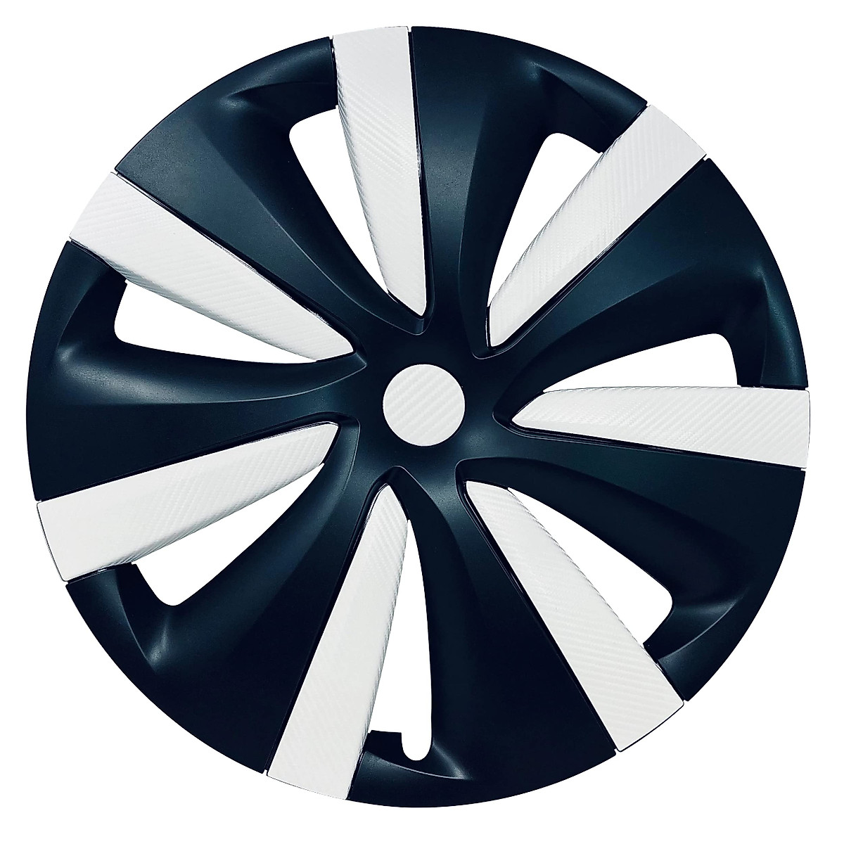 19" Tempest Wheels Vinyl Wrap for Tesla Model S (Plaid & Long Range, Refresh) White Carbon Fiber