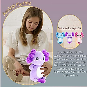 UNIMV Axolotl Plush, Cute Pink Axolotl Stuffed Animals, Kawaii Soft Plushies Pillow Toy Axolotl Plushie Gifts for Girls Kids Decor (Pink)