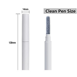 ToneGod Earbuds Cleaning Pen Fits for Airpods Pro 1 2 3 Multi Cleaner Kit Soft Brush for Bluetooth Earphones Case Compact Portable Multifunctional Cleaning Kit (White)