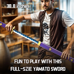 Tarcury Zoro Anime Cosplay Sword Building Block Set, 38.8in Samurai Katana Model with Scabbard and Stand, Ideal Collectible Gift for Fans and Adults (936 Pieces)