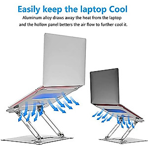 Laptop Stand,Suturun Ergonomic Detachable Computer Stand for Laptop Riser for Desk,Portable Aluminum Laptop Stand Riser Holder Notebook Stand Compatible with 10 to 15.6 Inches Notebook Computer