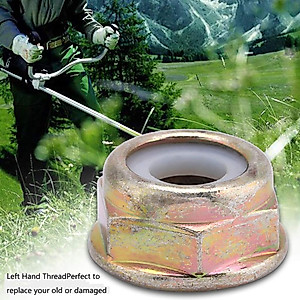 HCJspring 2Pcs Blade Nut Universal M10x1.25 Left Hand Thread Blade Nut String Trimmer Replacements for Brush Cutter Gear Head Blade Case Accessories