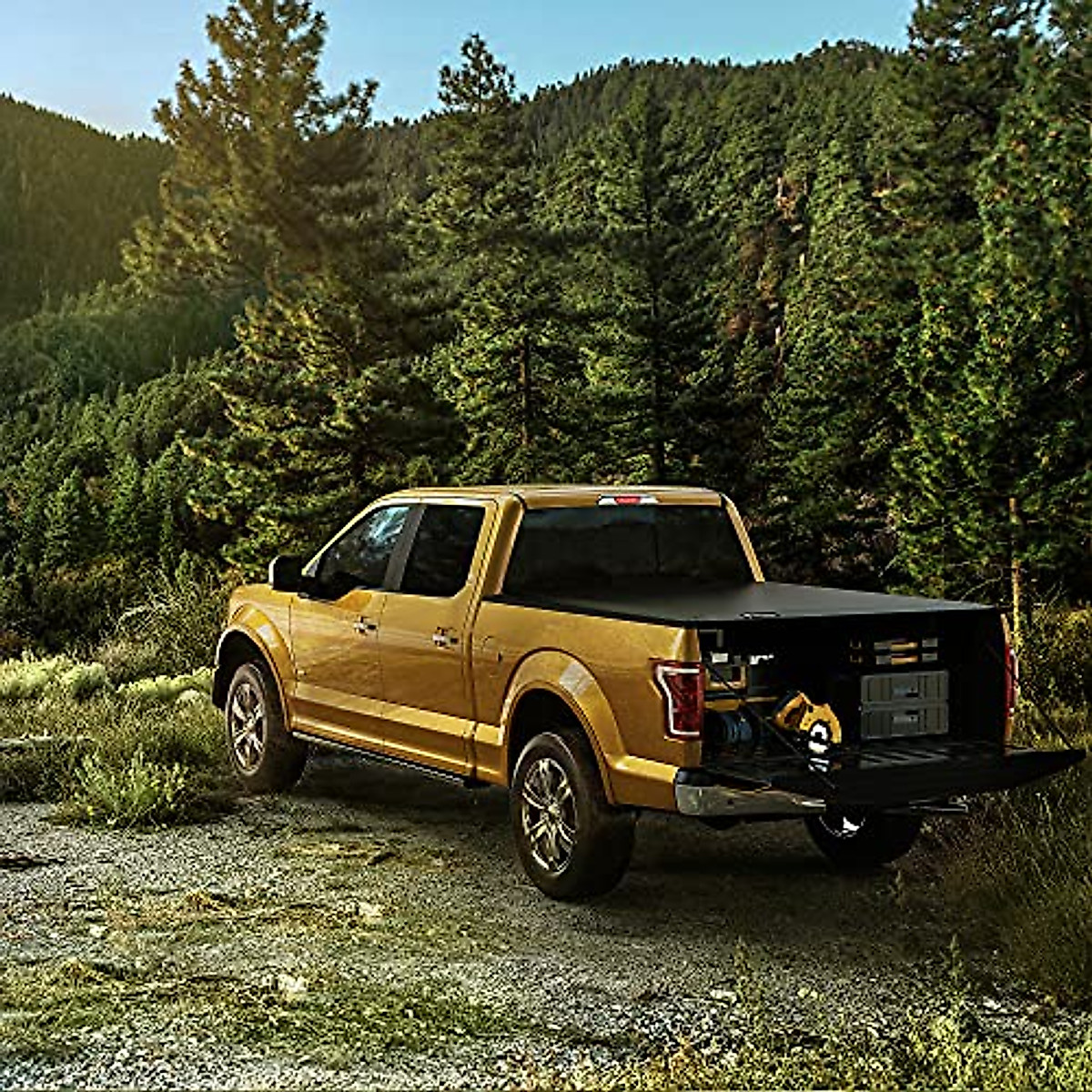 YITAMOTOR Soft Roll Up Truck Bed Tonneau Cover Compatible with 2015-2024 Ford F-150 5.5 ft Bed