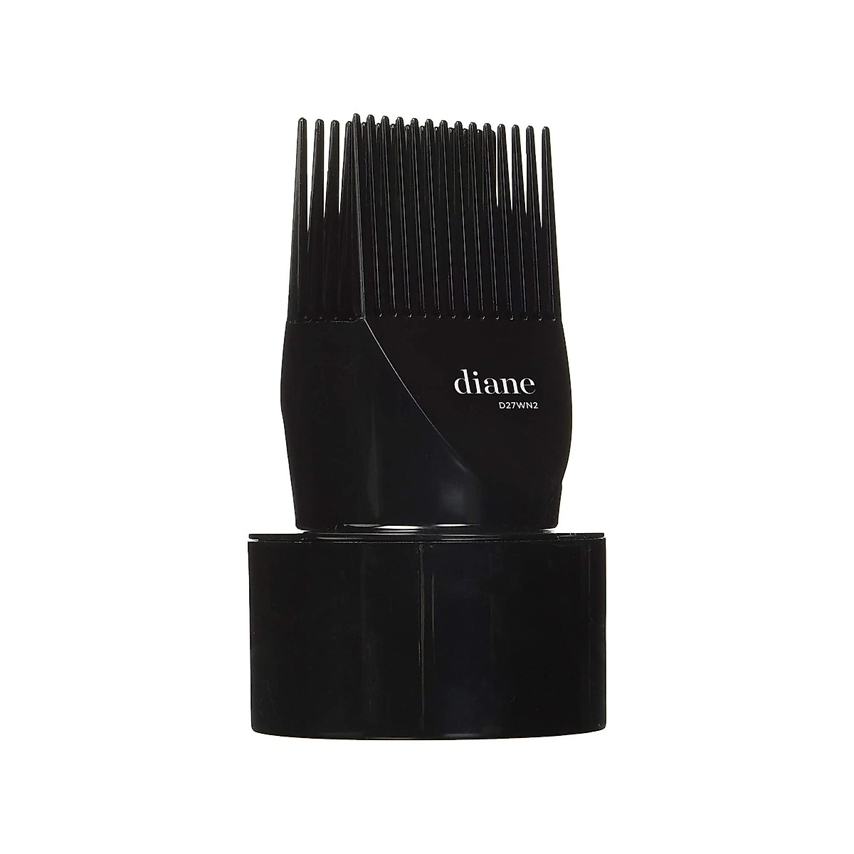 Diane Universal Blow Dryer Comb Attachment for Straightening, Detangling, Volumizing, and Styling, Fits Most 2” Barrel Hair Dryers, Black