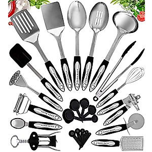 Home Hero 25-pcs Kitchen Utensils Set - Stainless Steel Cooking Utensils Set with Spatula - Kitchen Gadgets & Kitchen Tool Gift Set