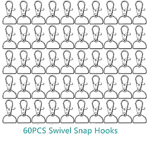 40PCS Swivel Snap Hooks, Premium Lanyard Snap Hook for Lanyard and Sewing Projects (3/4” Inside Width)