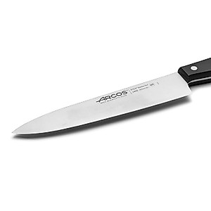 Arcos Chef Knife 8 Inch Stainless Steel. Cooking Knife to Cut and Peel Small Food. Ergonomic Polyoxymethylene Handle and 200mm Blade. Series Universal. Color Black