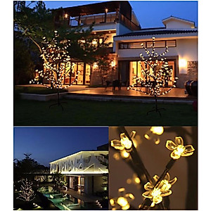2 pack Solar String Lights Solar Fairy Christmas String Lights Crystal golobe ball Flower Garden LED Lights Waterproof Lamp Decorative Lighting for Home, Garden, Party, Festival Holiday Decorations