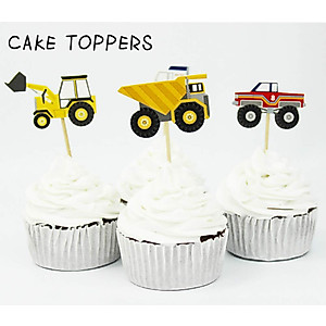 Construction Birthday Party Supplies Dump Truck Party Decorations Kits Set for Kids Birthday Party 51 pack