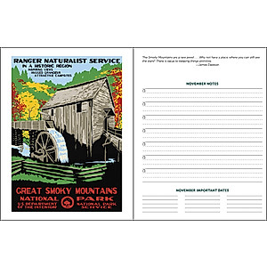 National Parks Poster Art of The WPA Monthly Planner 2021, 7.5" x 9.75" Spiral Bound