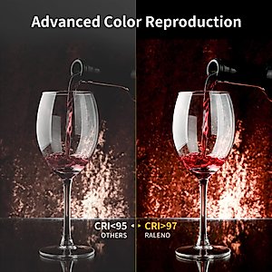 RALENO 45W Led Video Light,18'' Continuous Output Lighting with 2.4G Remote,CRI97 Brightness Bi-Color 3200-5600K Adjustment on Camera Light,Led Panel Light for Game/YouTube/Zoom/Photography/Studio