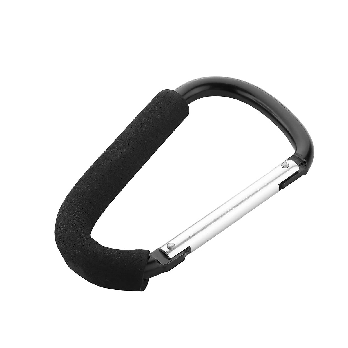 MroMax Pack of 1 Grocery Bag Holder Handle Carrier Tool Grip Your Tote，Handy Stroller Hooks, Multi Purpose Hooks, Pushchair Shopping Bag Hook Carabiner 6.3"*3.94" Maximum Load 6.61 lb (Black)