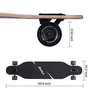 Junli 41 Inch Freeride Skateboard Longboard - Complete Skateboard Cruiser for Cruising, Carving, Free-Style and Downhill Starlit Night