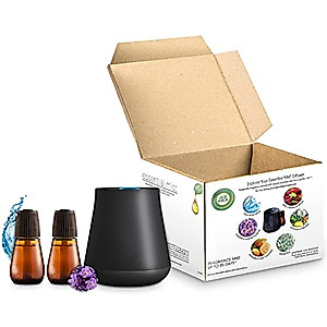 Air Wick Essential Mist Starter Kit (Diffuser + 2 Refills), Lavender and Almond Blossom/Fresh Water Breeze, Essential Oil Diffuser, Air Freshener