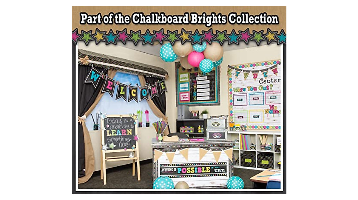 Chalkboard Brights 4-Inch Letters Combo Pack by Teacher Created